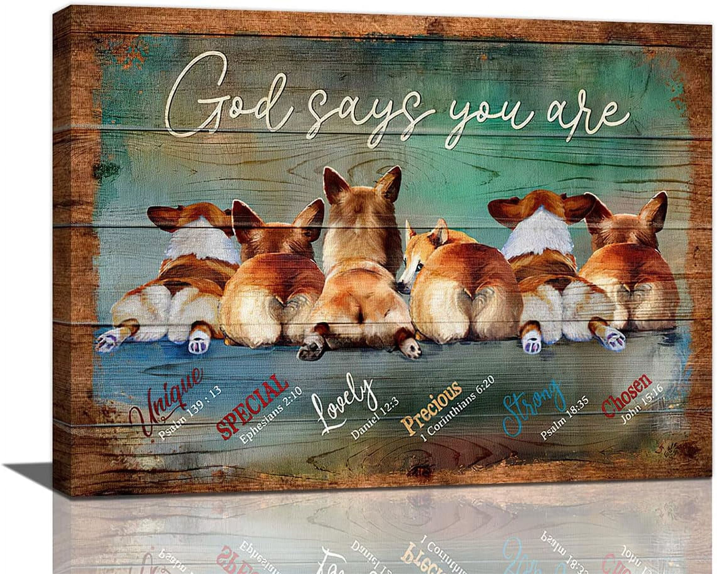 Farmhouse Corgi Wall Art Country Dogs Pictures Gad Says You Are ...