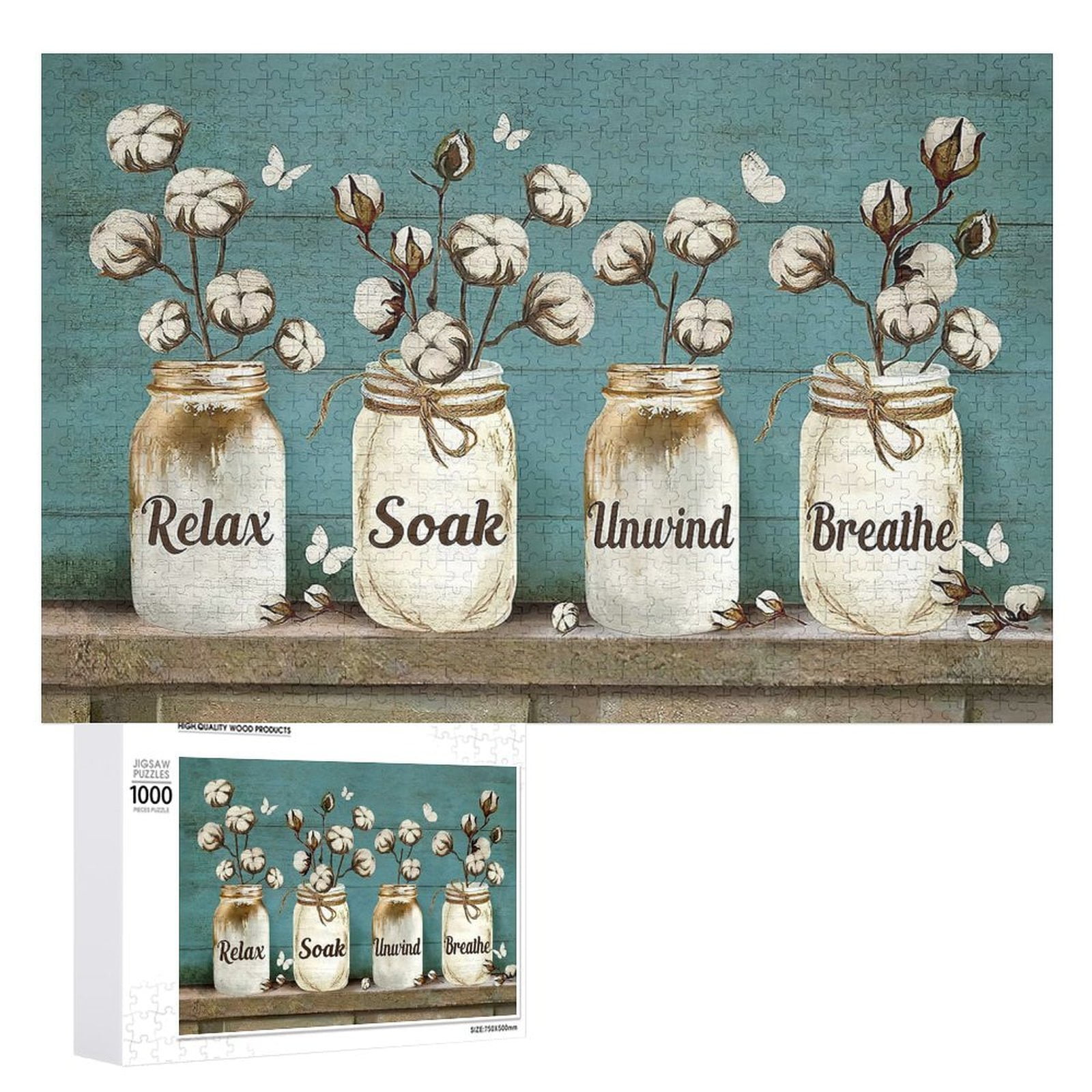 Farmhouse Cotton 1000 Piece Jigsaw Puzzles for Adults - Rustic ...