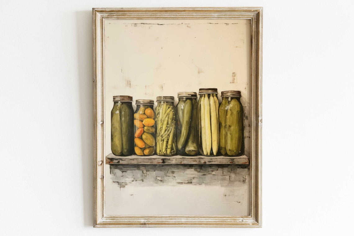 Farmhouse Country Kitchen Decor, Mason Jar Art Print, Rustic Home Decor ...