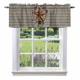 Farmhouse Country Valances for Windows, Star Bless This Home Black ...