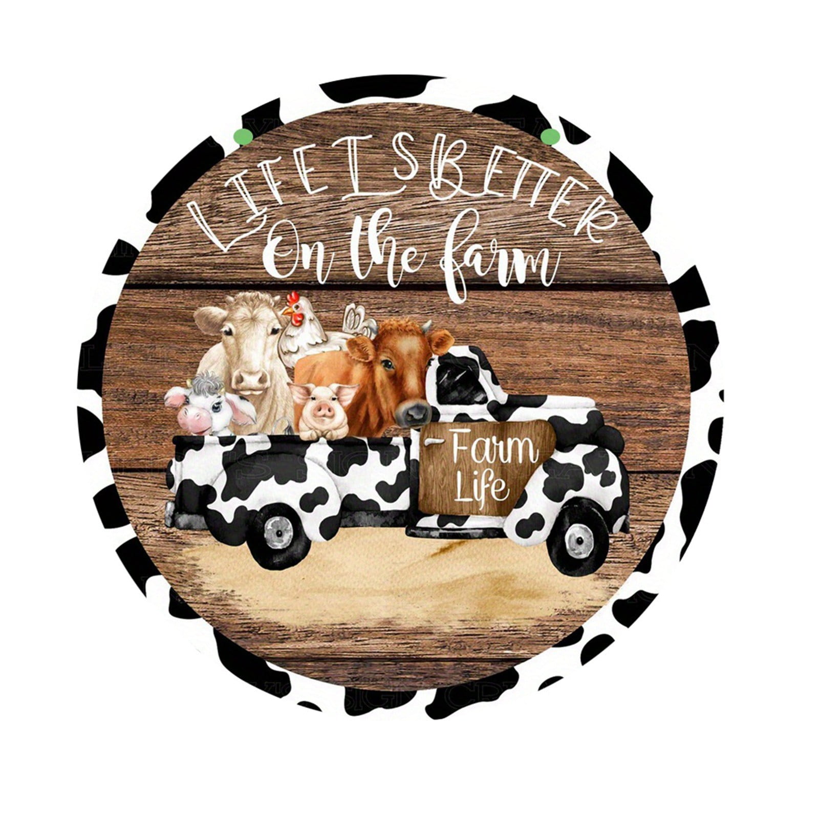 Farmhouse Cow Decoration Front Door Plaque Sign Farmhouse Porch ...