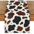 Farmhouse Cow Print Table Runner Rustic Cowhide Table cover Cowboy ...