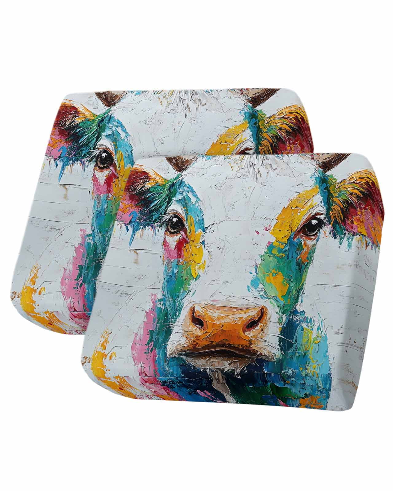 Farmhouse Cow Sofa Couch Cushion Covers Washable, Removable Stretchable ...