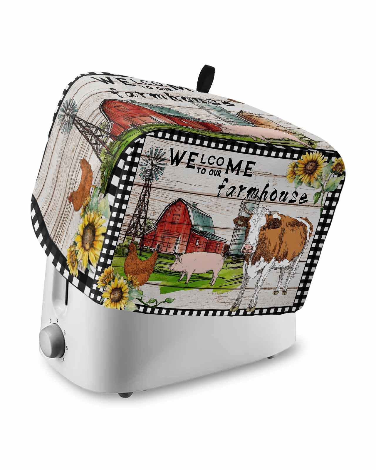 Farmhouse Cow Toaster Cover 2 Slice, Small Kitchen Appliance Covers ...