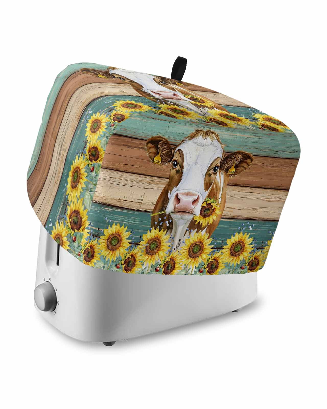 Farmhouse Cow Toaster Cover 4 Slice, Large Kitchen Appliance Covers ...