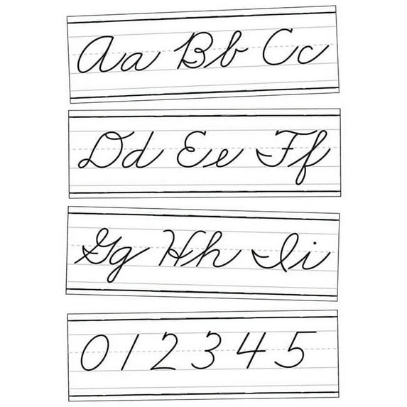 Farmhouse Cursive Alphabet Line Bulletin Board Set - Walmart.com