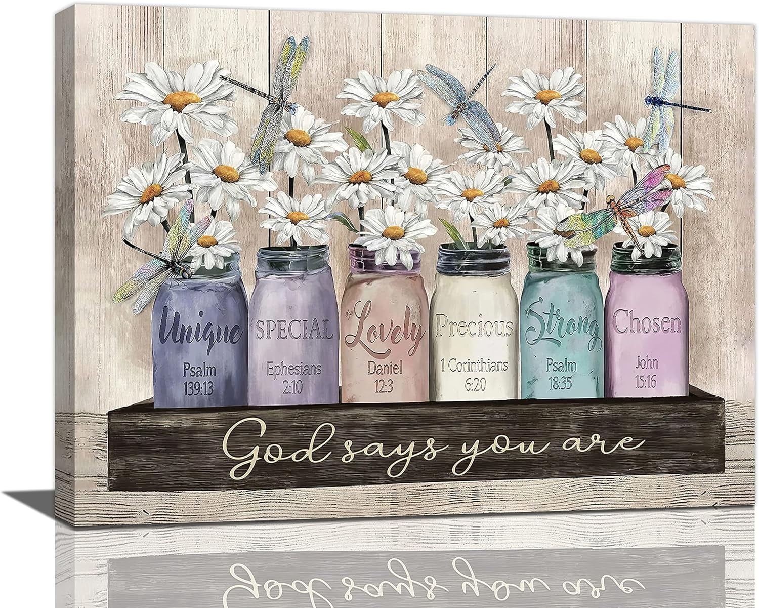 Farmhouse Daisy Wall Art Daisy Flower Pictures Wall Decor Rustic ...