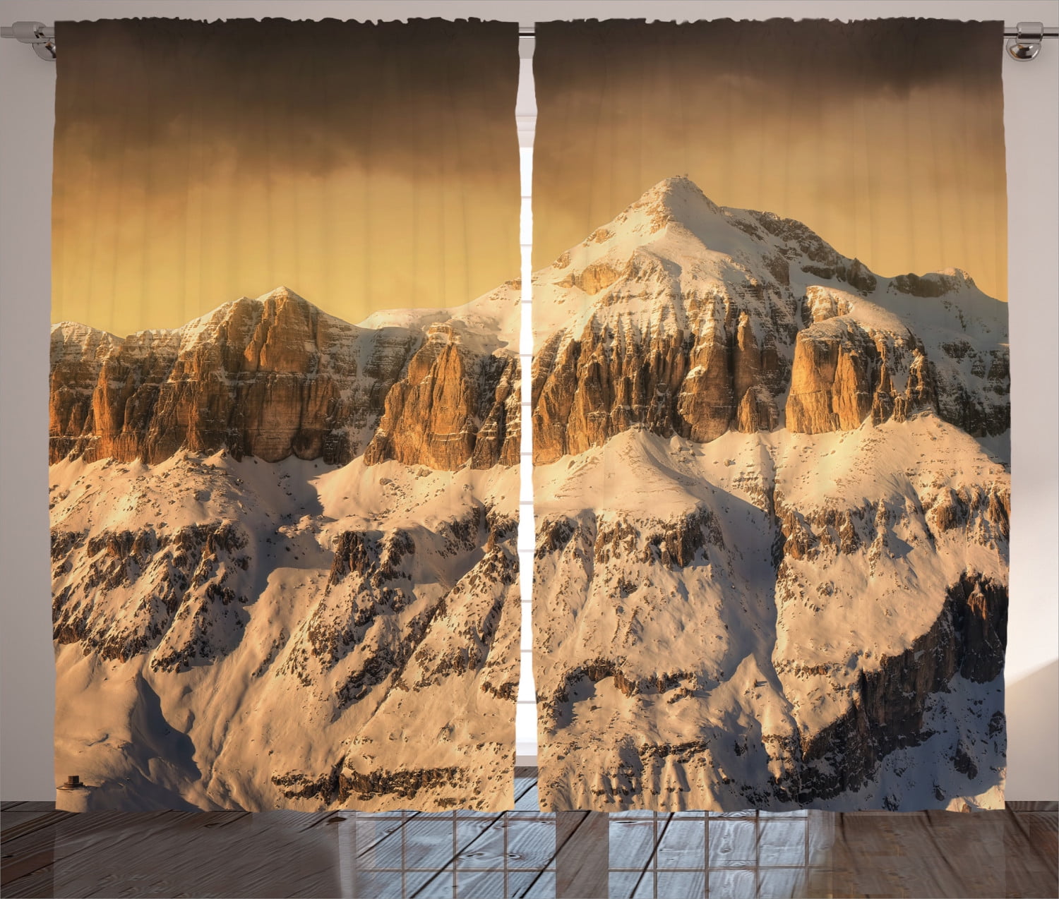 Farmhouse Decor Curtains 2 Panels Set, Surreal Saturated Photo of ...