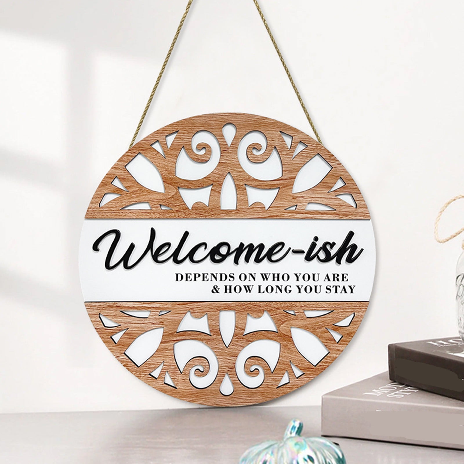 Farmhouse Decorations, Welcome Hanging Sign for Front Door Decor, 12 ...