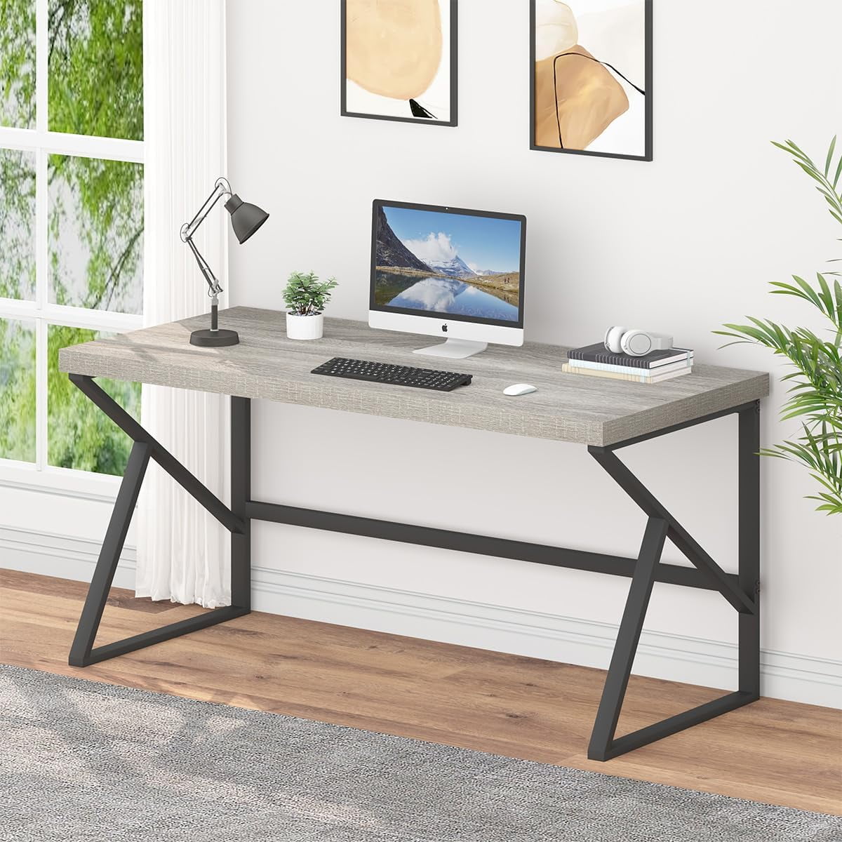 Farmhouse Desk Office Desk Student Desk for Bedroom Computer Table ...