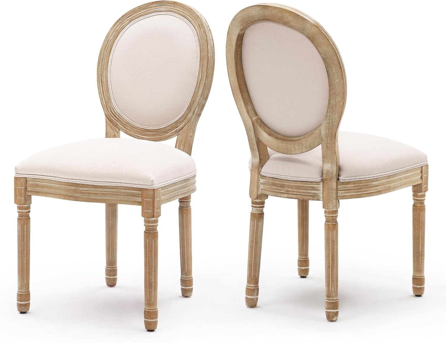 Farmhouse Dining Chairs French Country Chairs with Rectangular Back and ...