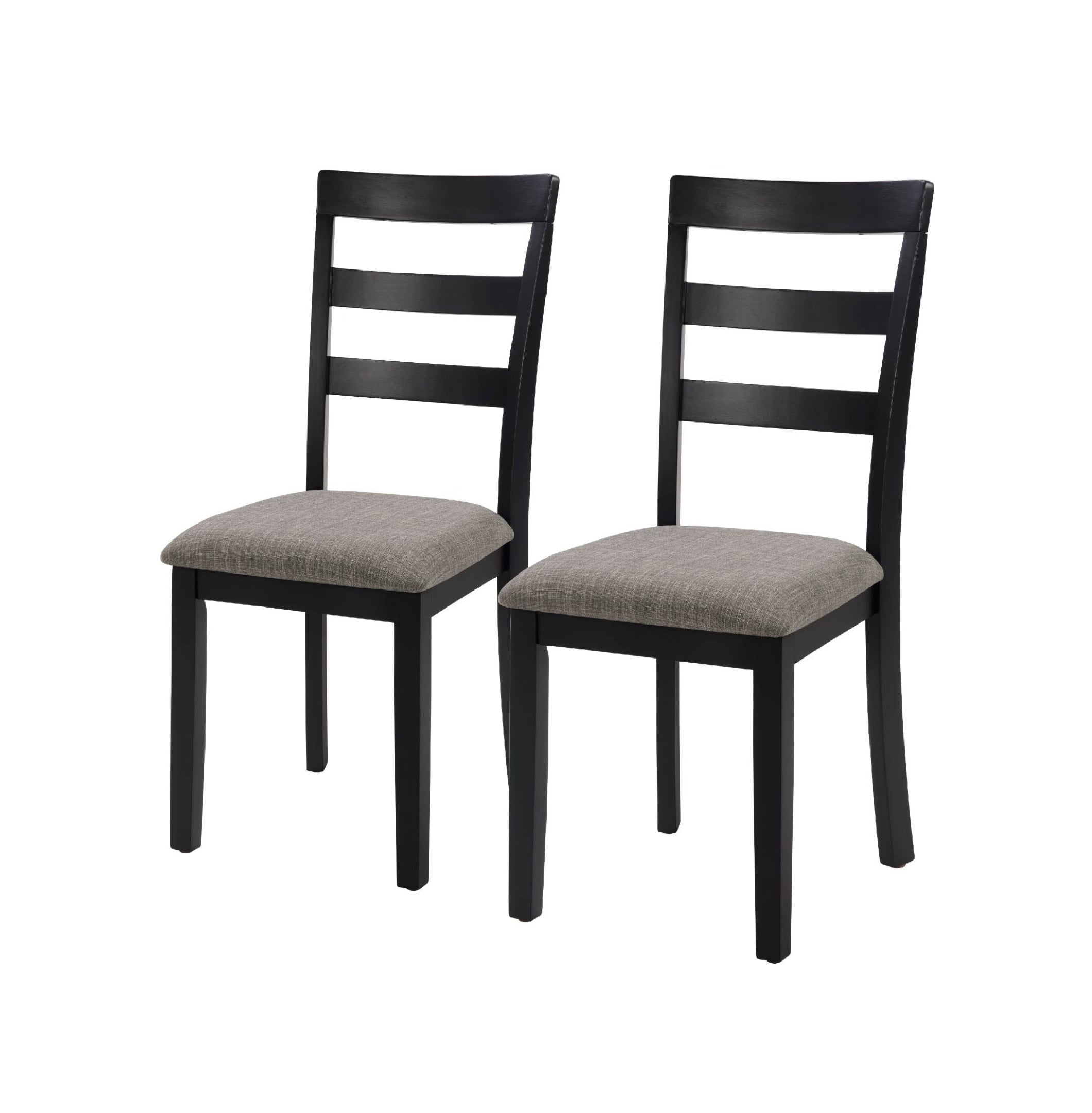 Farmhouse Dining Chairs Set of 2, Wooden Kitchen Chairs, Gray - Ladder ...