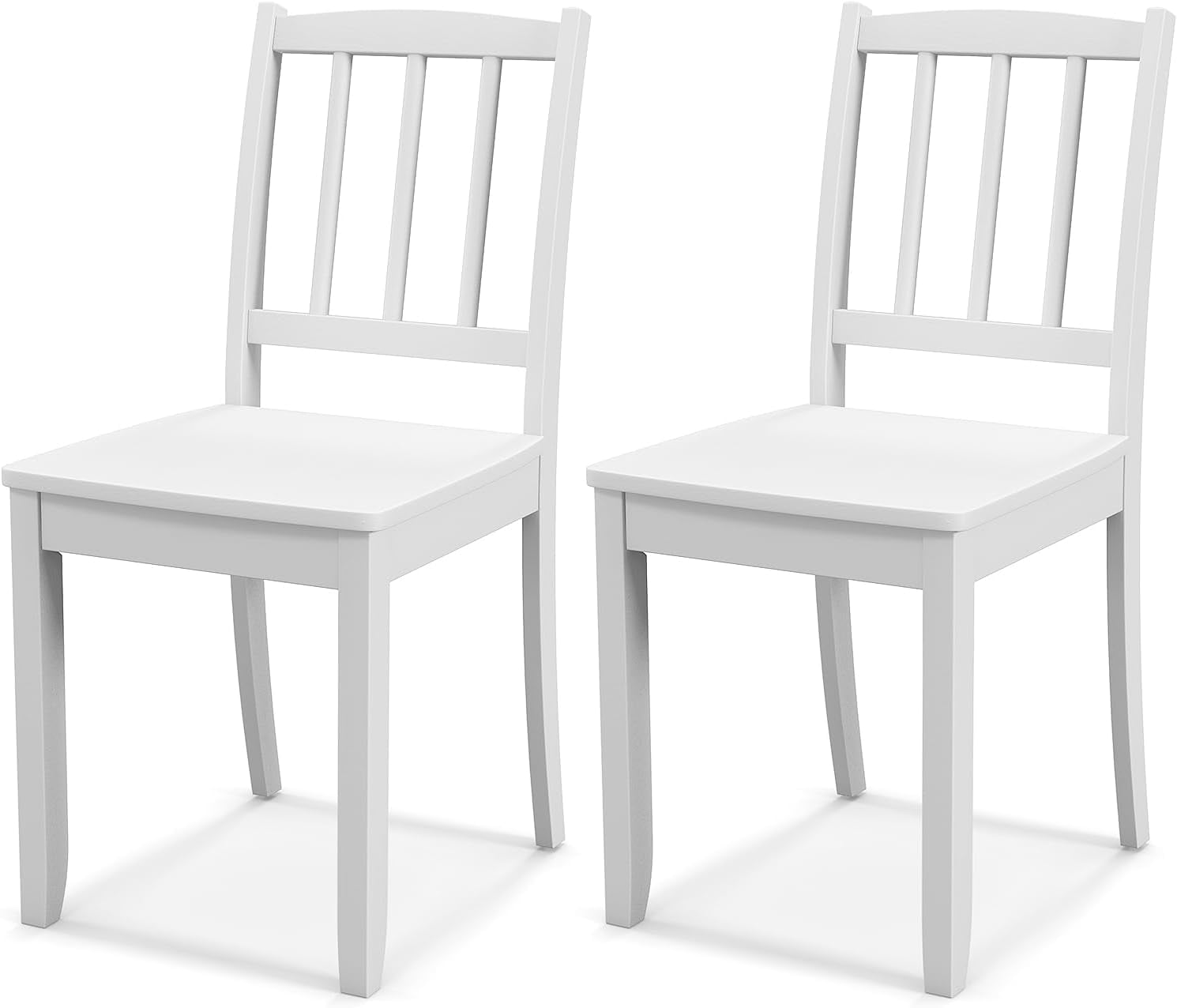 Farmhouse Dining Chairs Set of 4, Modern Kitchen Chairs w/Rubber Wood ...