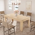 Farmhouse Dining Table for 4-6 People, Long Kitchen Table with Wooden ...