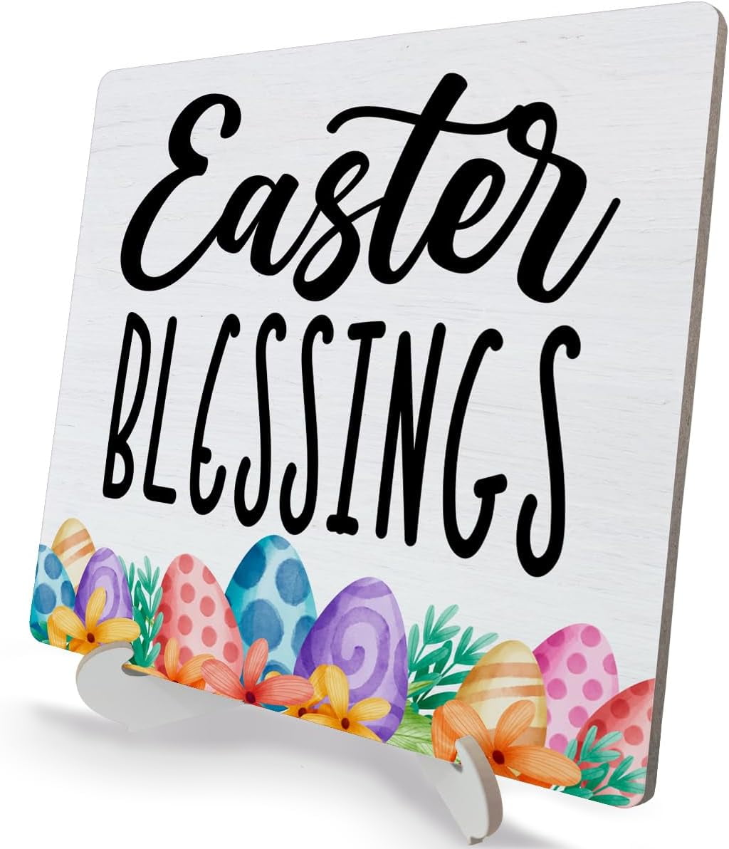 Farmhouse Easter Decor Easter Blessings Wooden Plaque Sign Easter ...