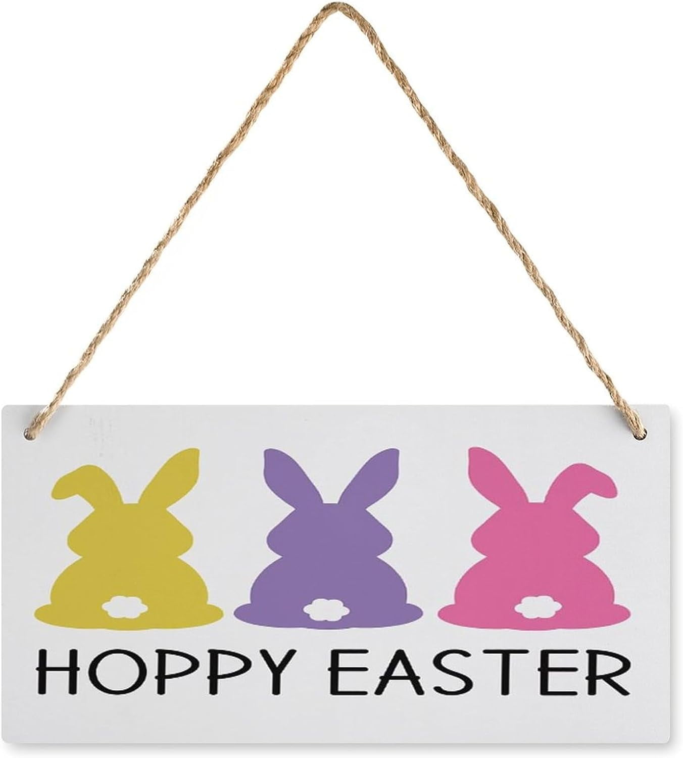 Farmhouse Easter Sign Hanging Rustic Wall Decor 12x6 Inch Sign Easter ...