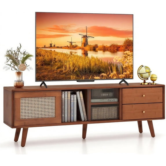 Farmhouse End Table, 30” Rustic Nightstand with Drawer and Storage ...