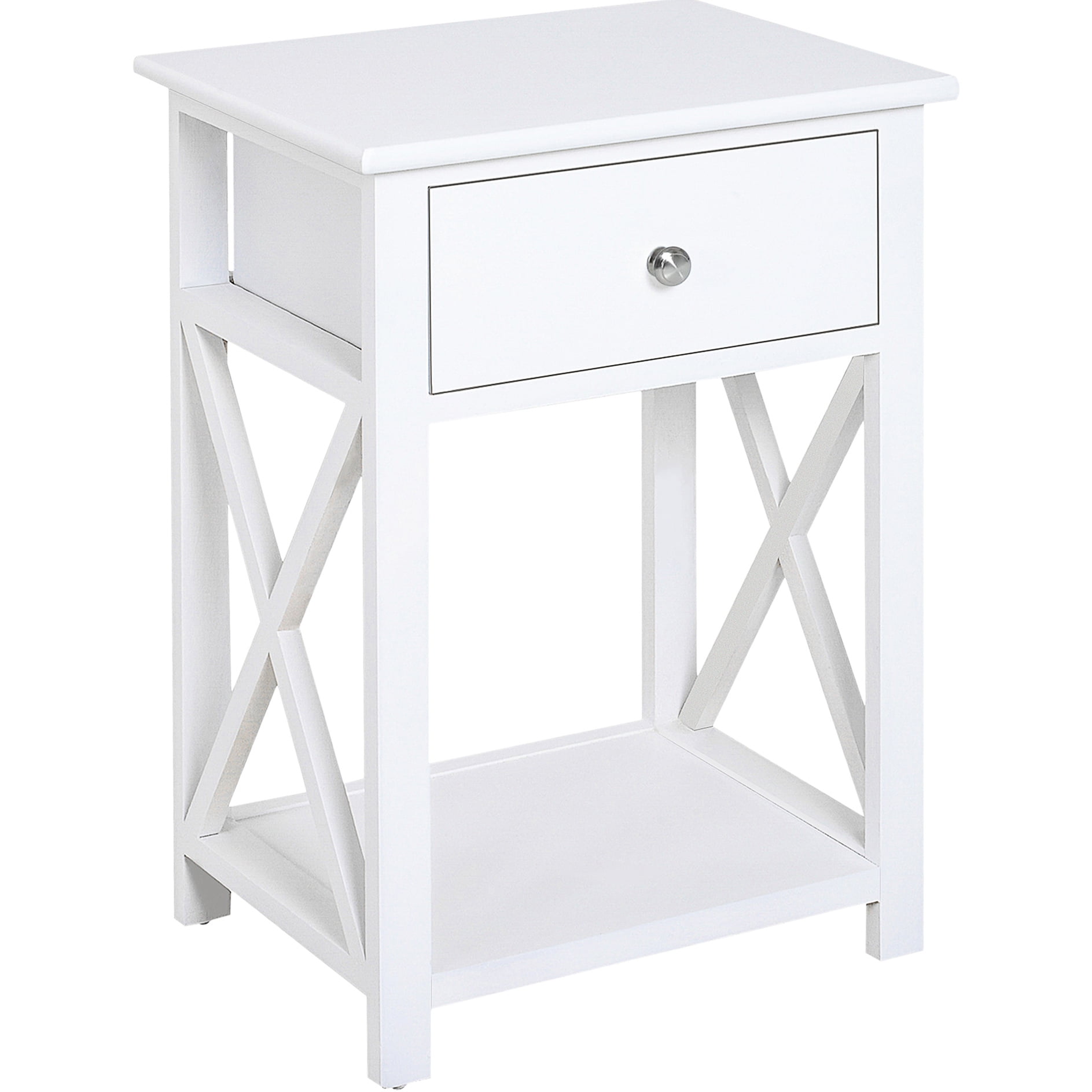 Farmhouse End Table with Drawer and Shelf | Fitting Any Room Decor and ...