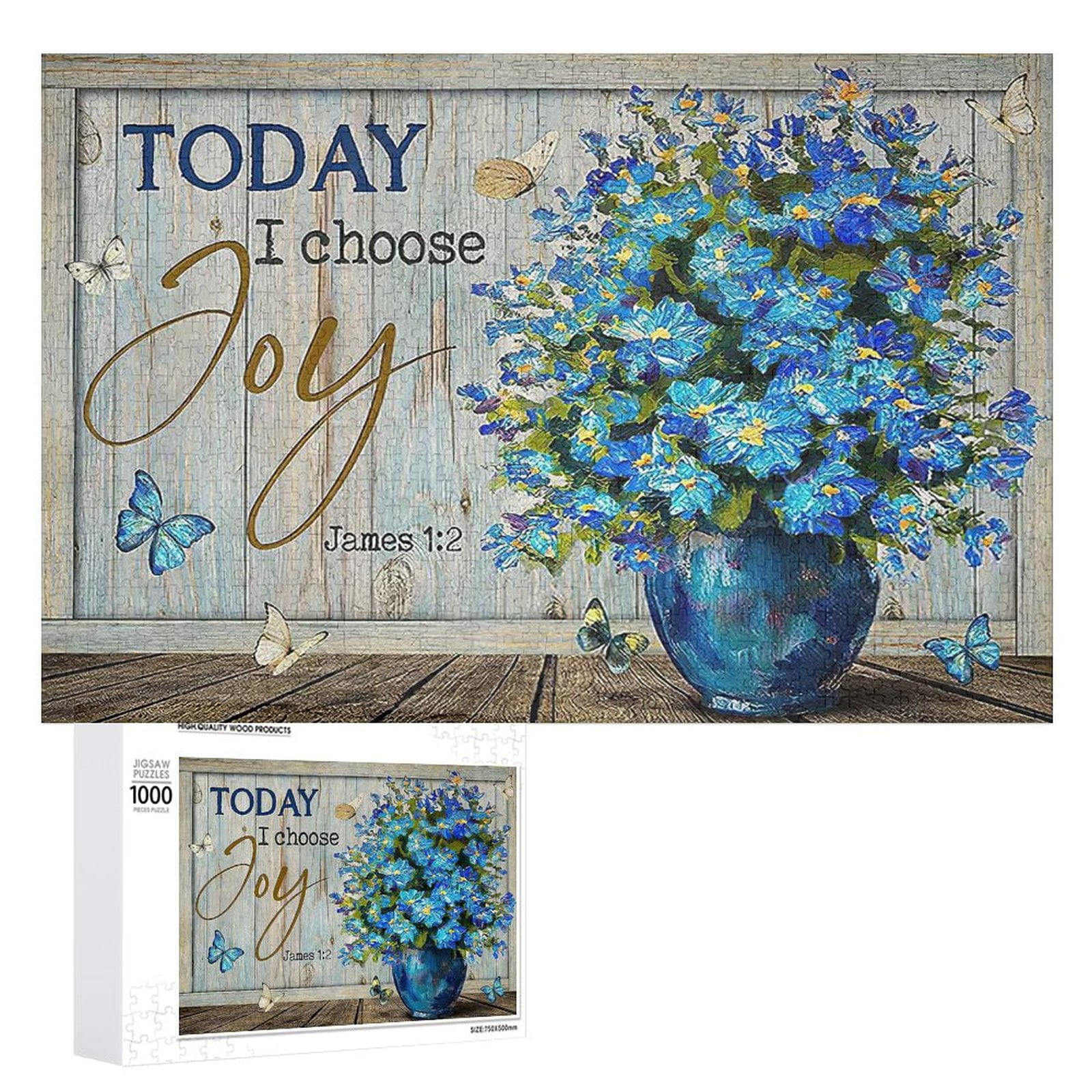 Farmhouse Floral 1000 Piece Jigsaw Puzzles for Adults - Rustic Country ...