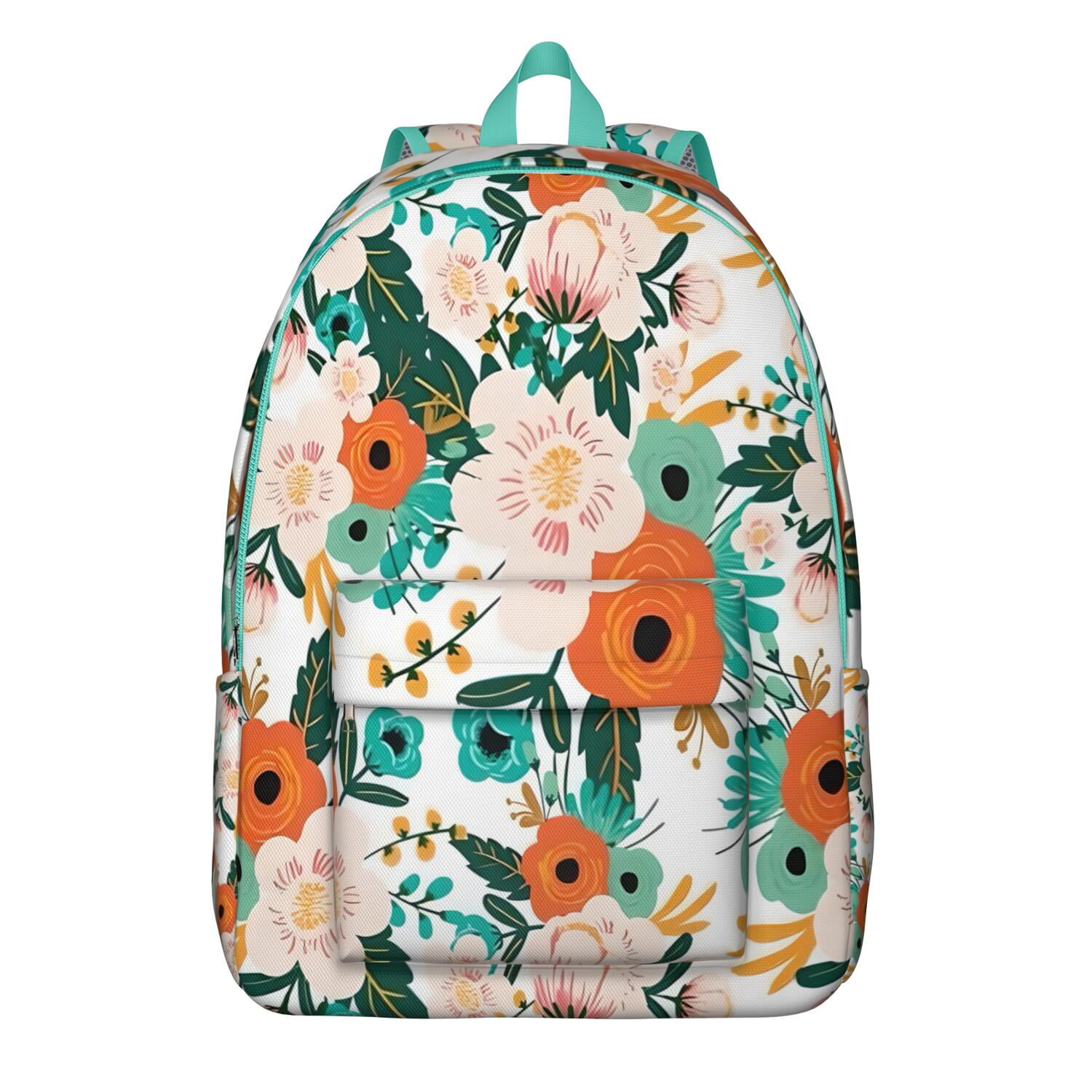Farmhouse Floral Backpack - Rustic Waterproof Bookbag with Country ...