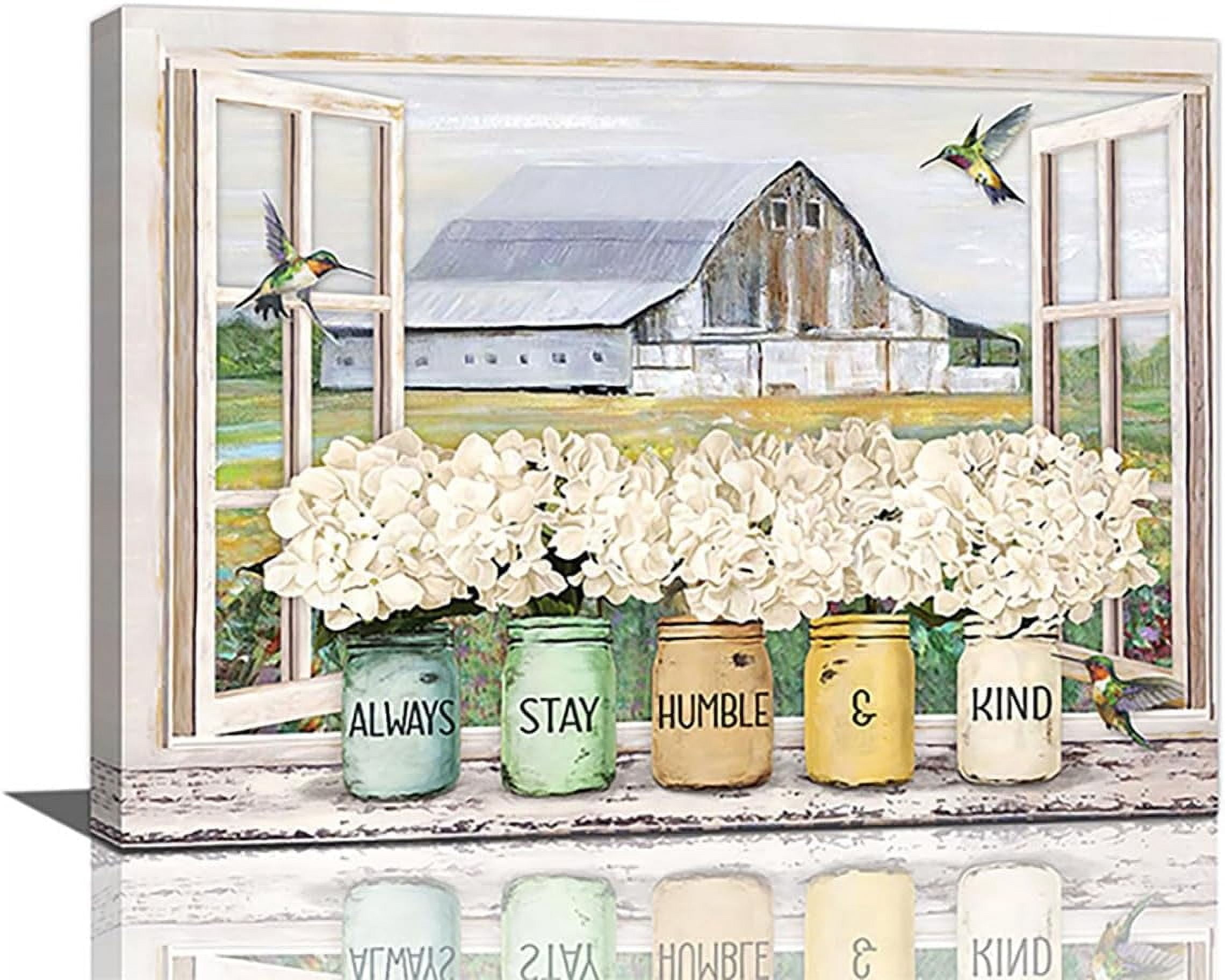 Farmhouse Flower Bathroom Decor Pictures Wall Art Country Floral ...