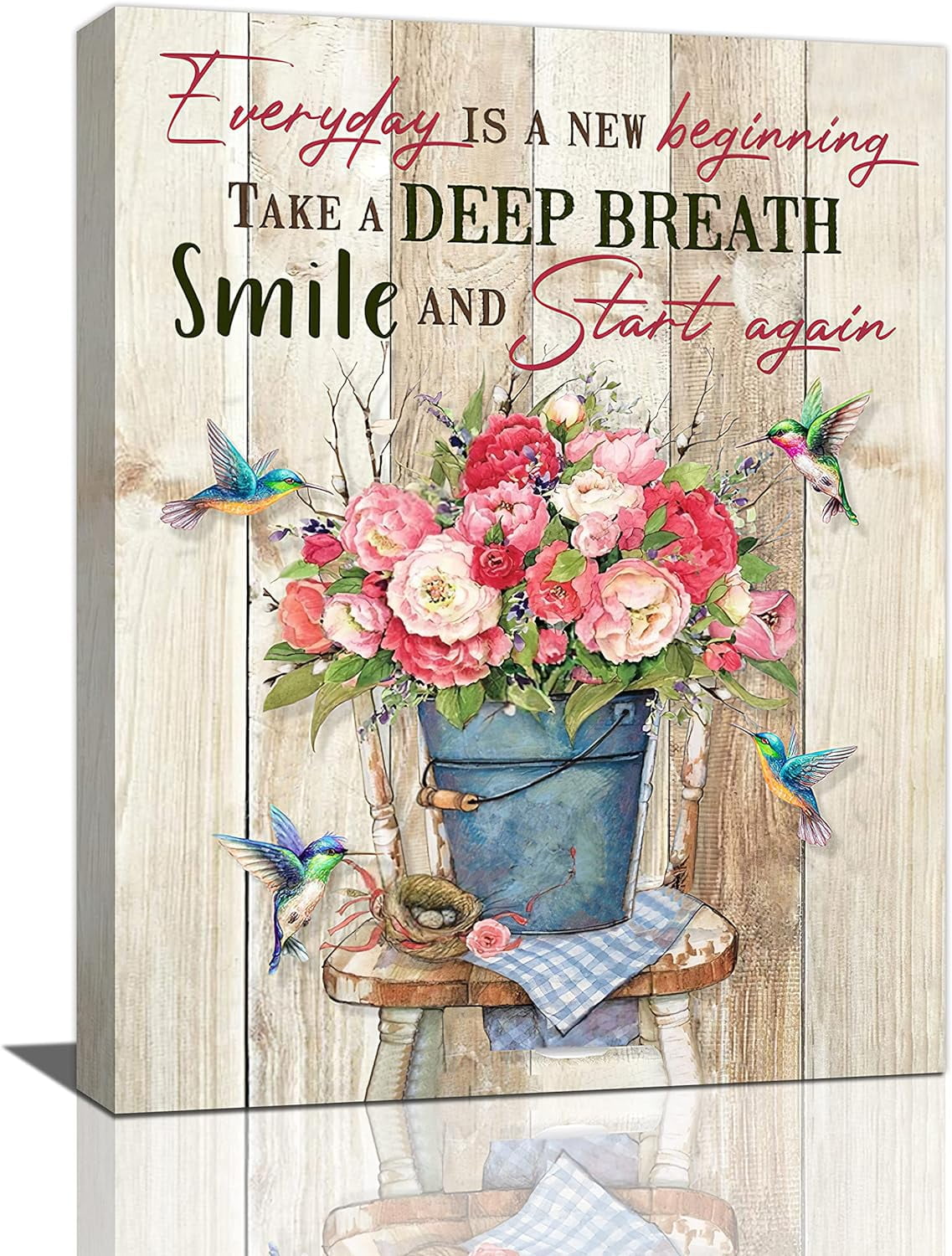 Farmhouse Flower Wall Art Country Motivational Canvas Prints Painting ...