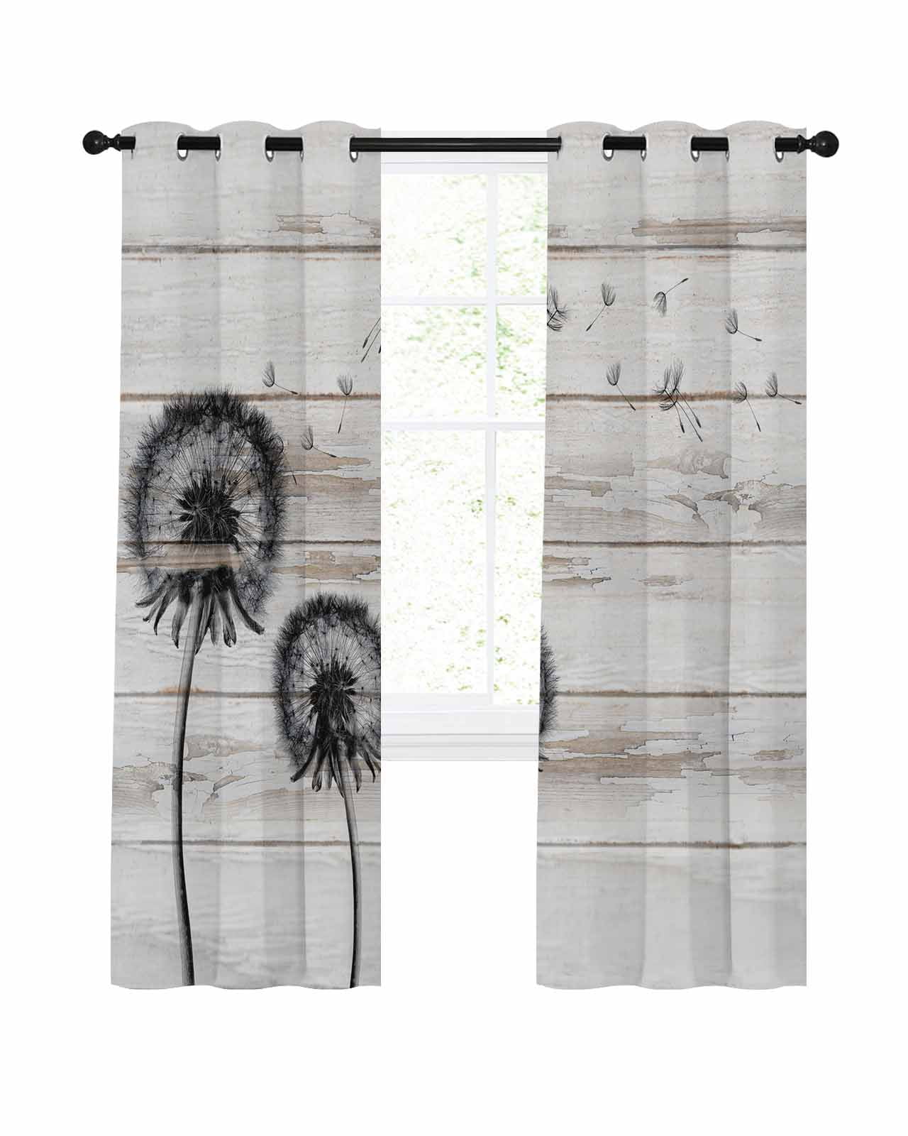 Farmhouse Flowers Blackout Curtains, Light Blocking Print Window ...