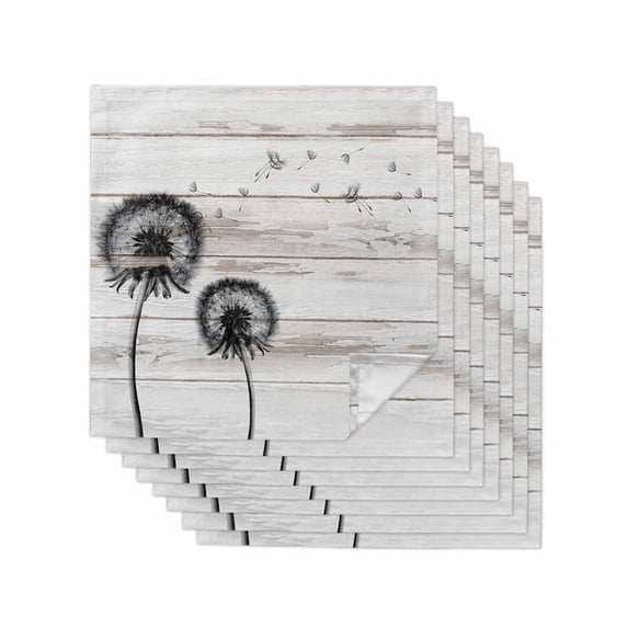 Farmhouse Flowers Cloth Napkins Set of 8 Reusable Dinner Napkins, Retro ...