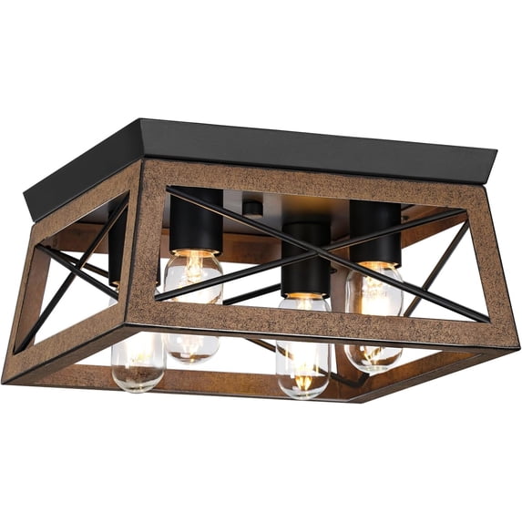 Farmhouse Flush Mount Ceiling Light Fixtures, 4-Light Hallway Close to ...