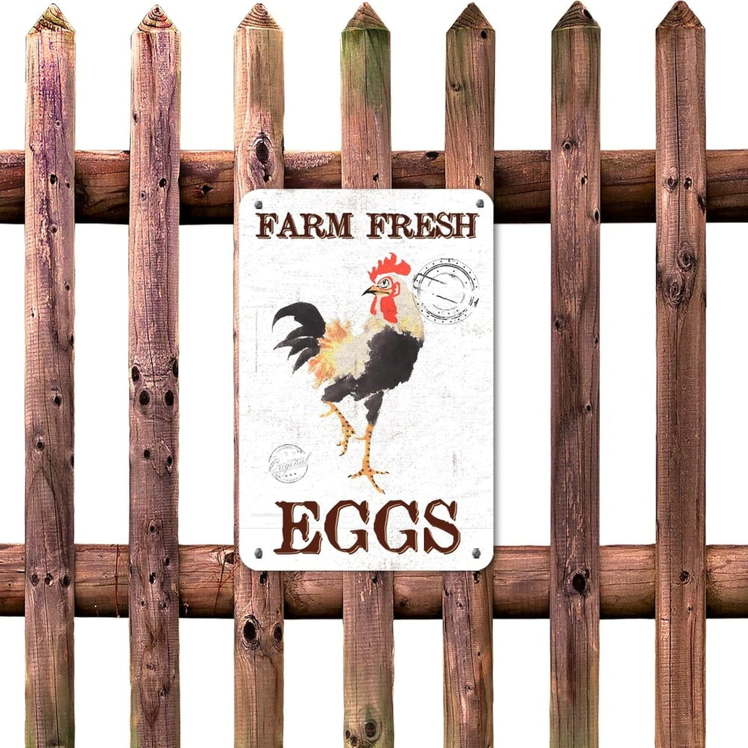 Farmhouse Fresh Eggs Metal Tin Sign Chicken Hen Rooster Tin Signs ...