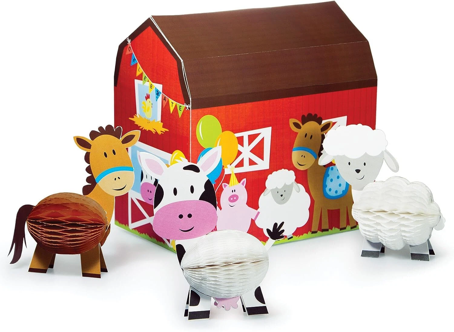 Farmhouse Fun Farm Barnyard Animals Birthday Party Decoration ...
