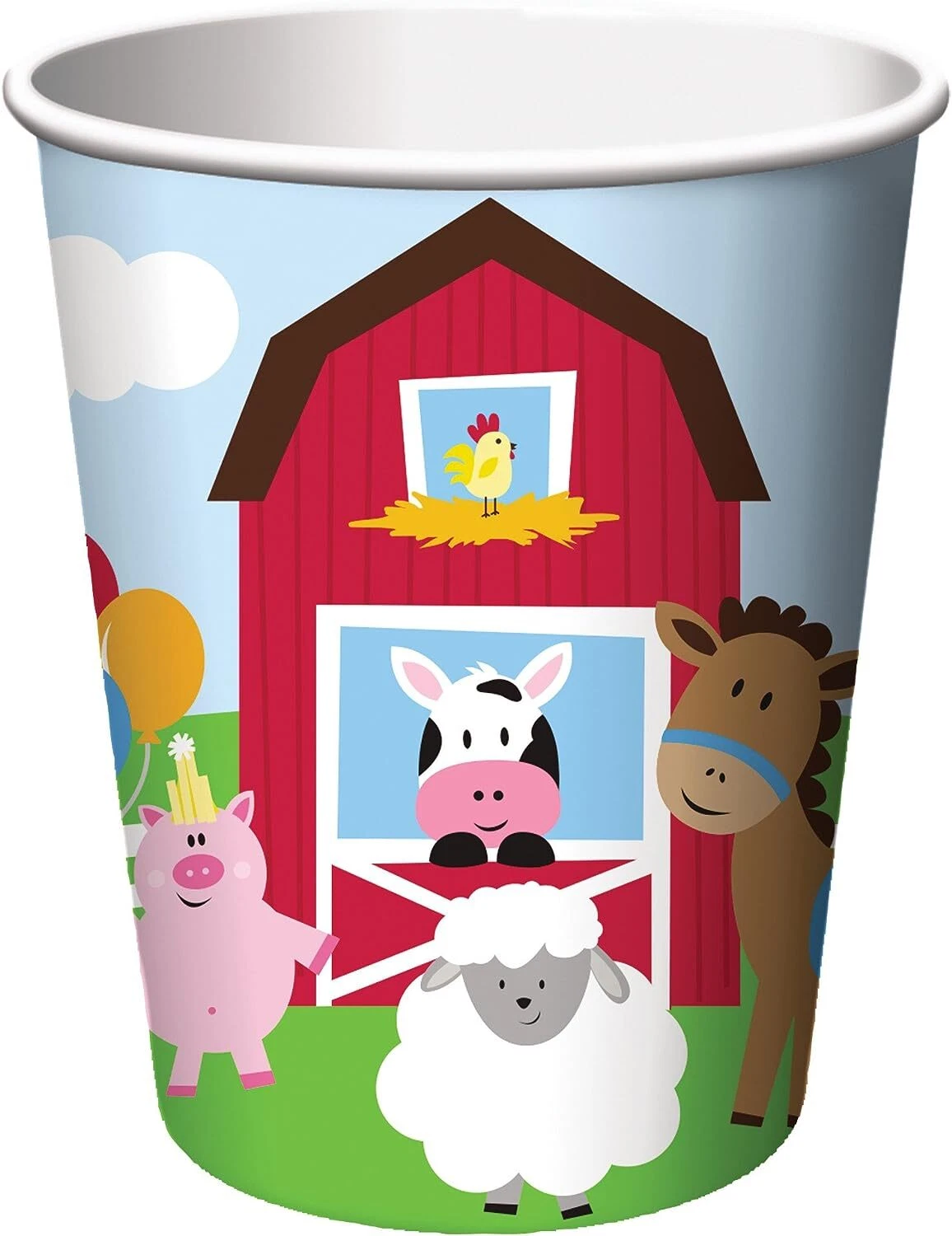 Farmhouse Fun Farm Barnyard Animals Kids Birthday Party 9 Oz. Paper ...
