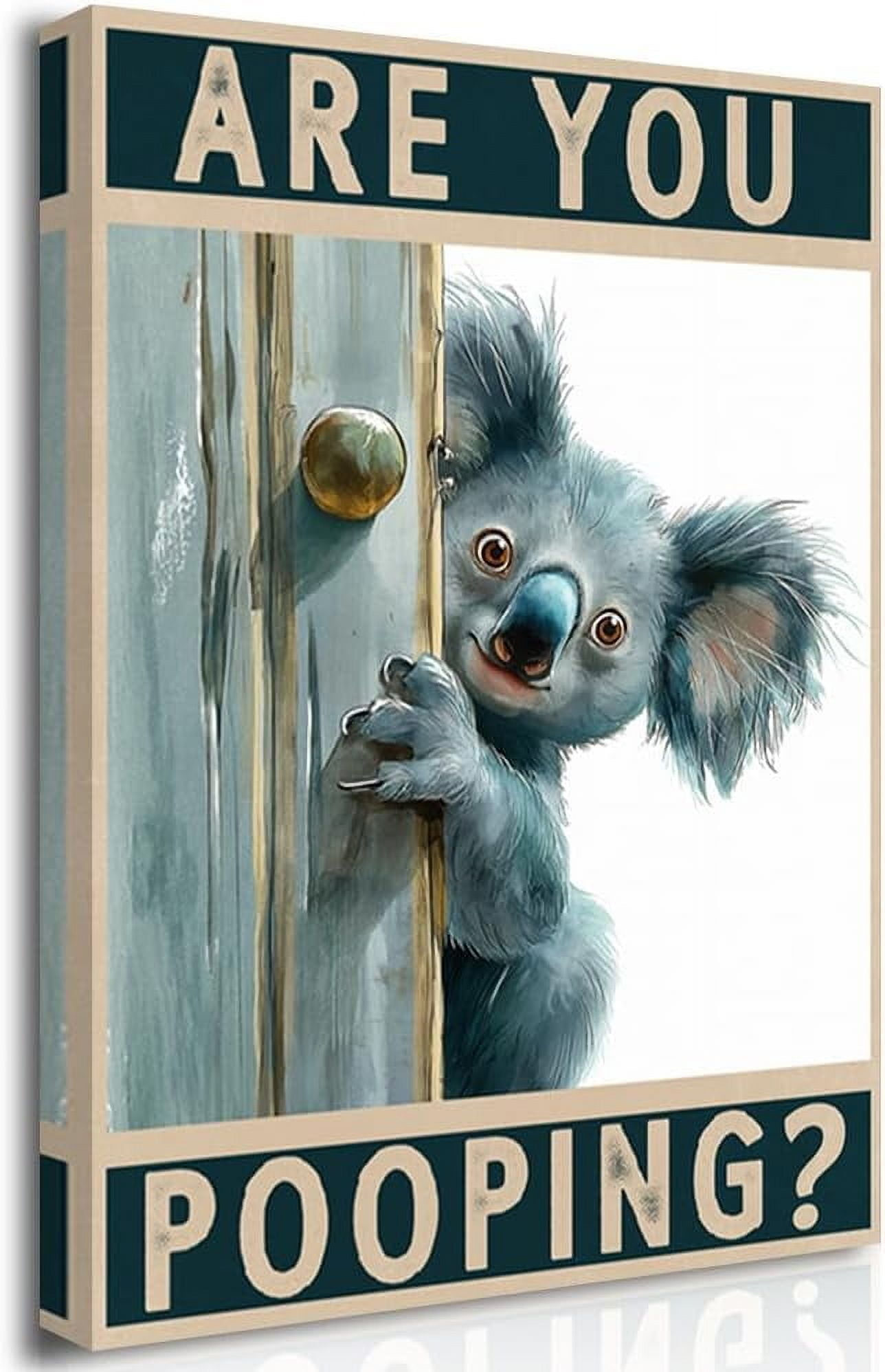 Farmhouse Funny Bathroom Wall Decor Art Are You Pooping Sign Prints ...