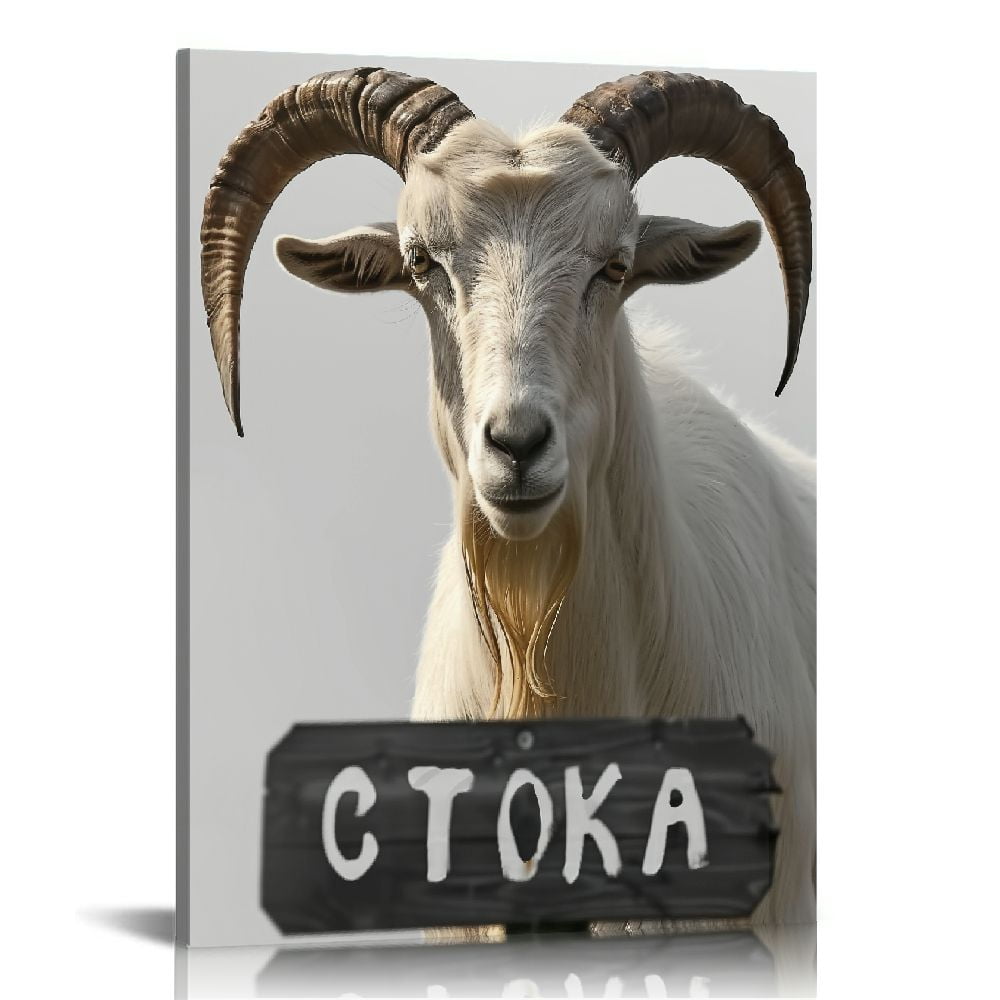 Farmhouse Goat Bathroom Decor Wall Art Funny Goat Picture Farmhouse ...