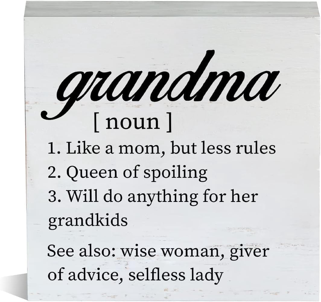 Farmhouse Grandma Definition Wooden Box Sign Rustic Style Grandma Like ...