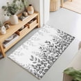 Farmhouse Gray Eucalyptus Leaves Rectangle Rug 2'x3' Watercolor Foliage ...