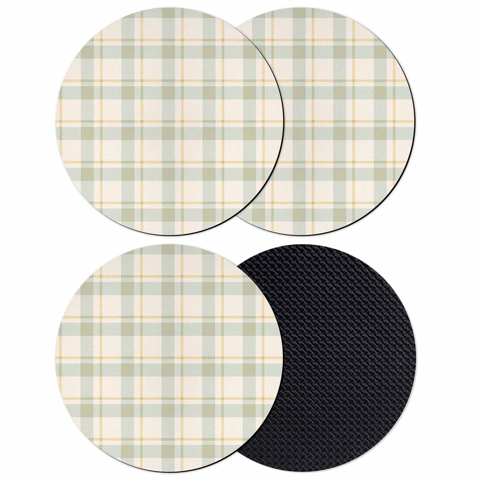 Farmhouse Grid,Coasters Set of 4,Soft Absorbent Coasters for Drinks ...