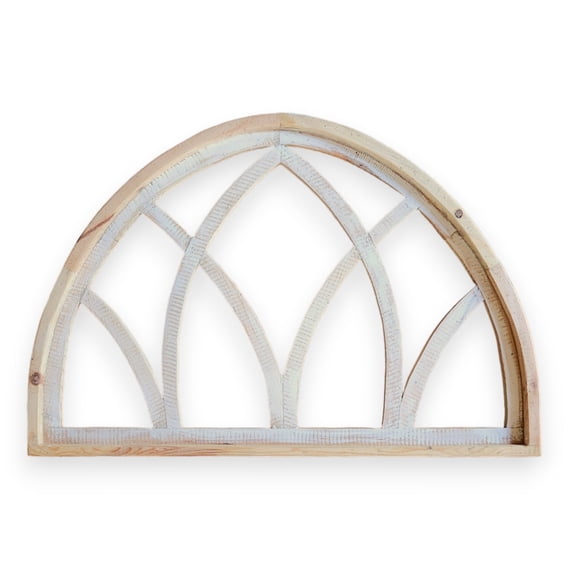 Farmhouse Half Moon Wooden Wall Window Arch -2 Sizes- Wood Cathedral ...