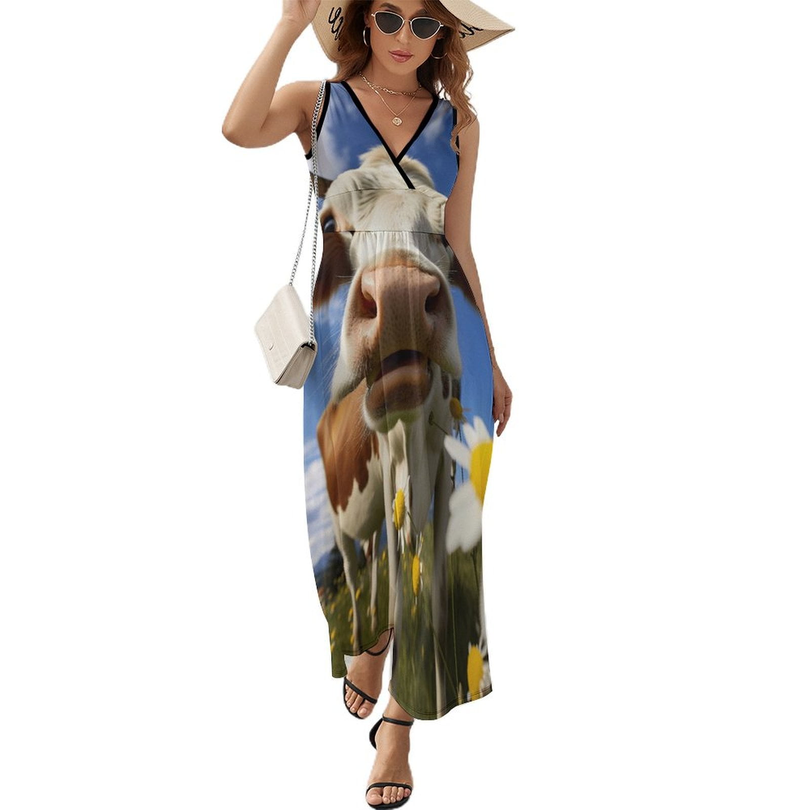 Farmhouse Highland Cow Funny Cattle And Flower Pattern Design ...