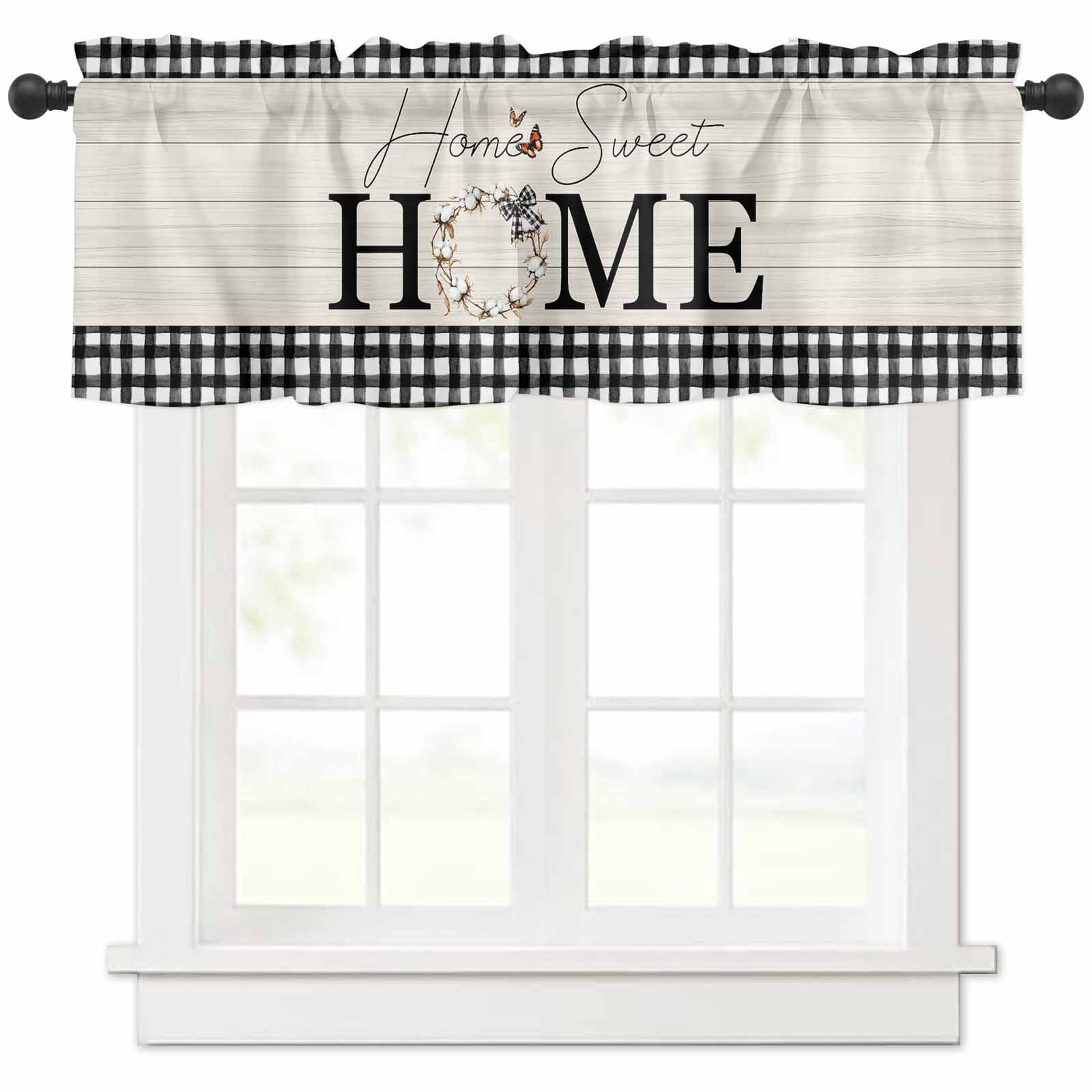Farmhouse Home Valances for Windows Farmhouse Kitchen Curtains Valances ...