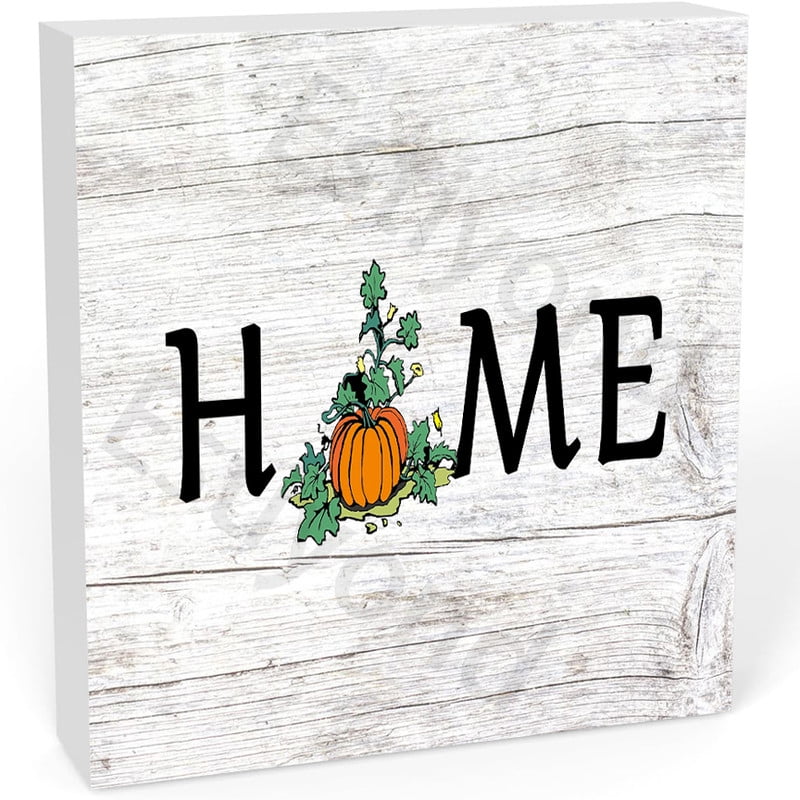 Farmhouse Home Wooden Box Decor 5X5 Inch For Living Room Bedroom,Rustic ...