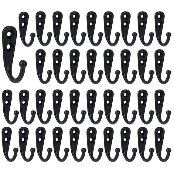 Farmhouse Hooks - Black Decorative Rustic Coat Hooks Rack - Wall ...