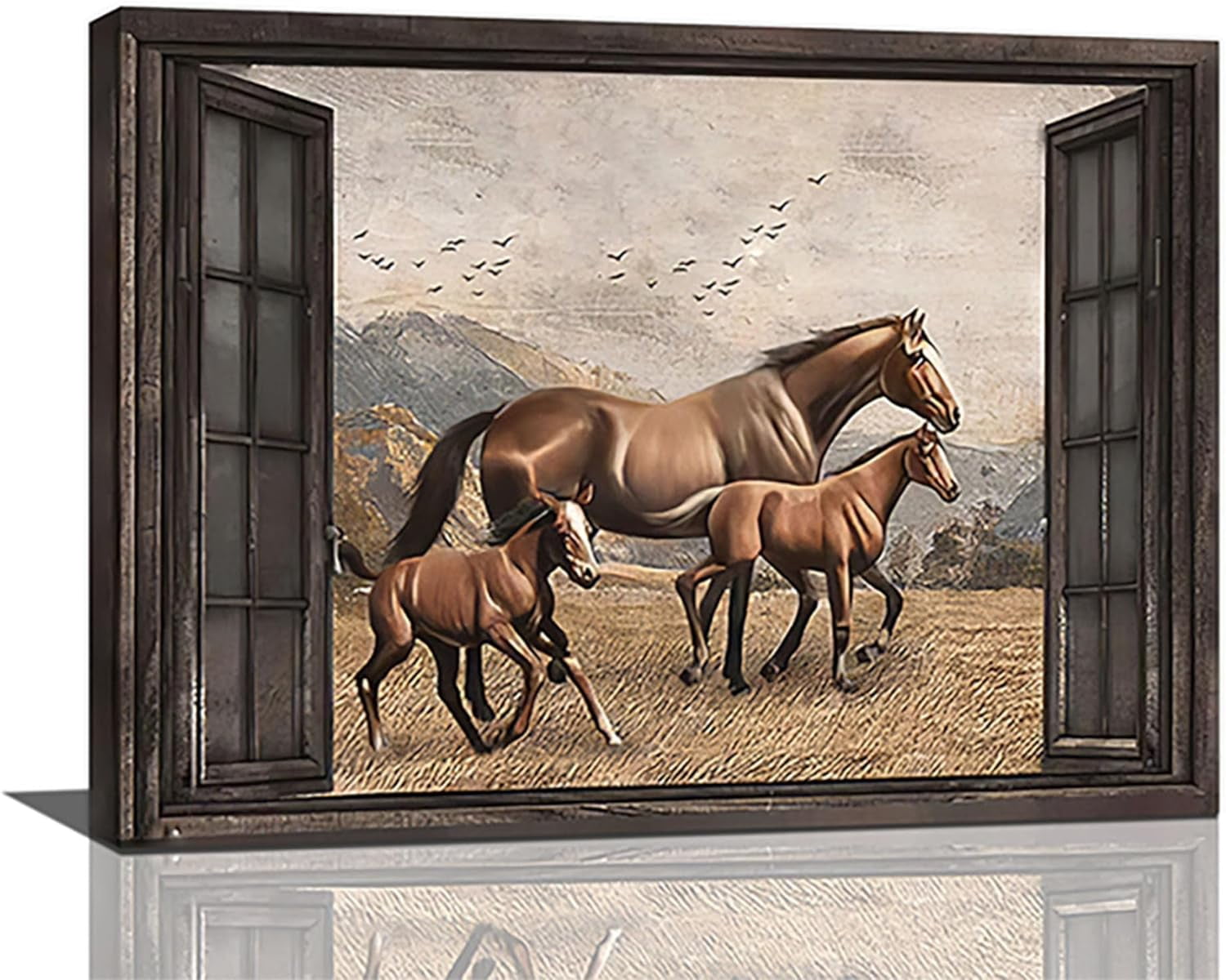 Farmhouse Horse Decor Wall Art Country Horse Farmhouse Pictures Rustic ...