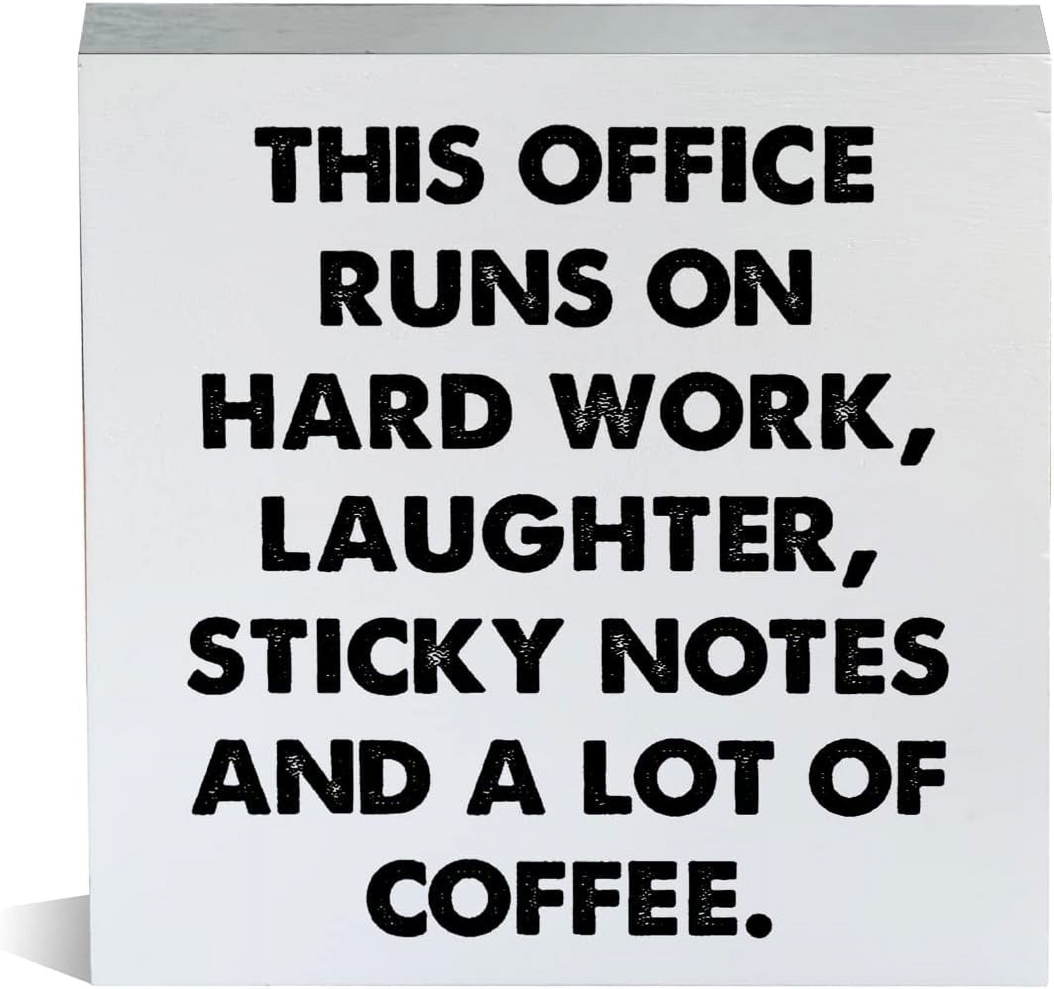 Farmhouse Humor Office Coffee Wooden Box Sign Rustic This office Runs ...