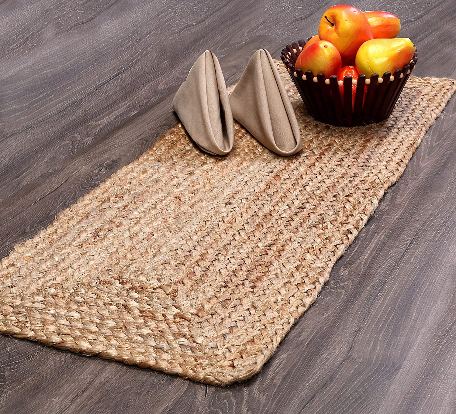 Farmhouse Jute Burlap Table Runner 36 Inches Long, Organic Eco-Friendly ...
