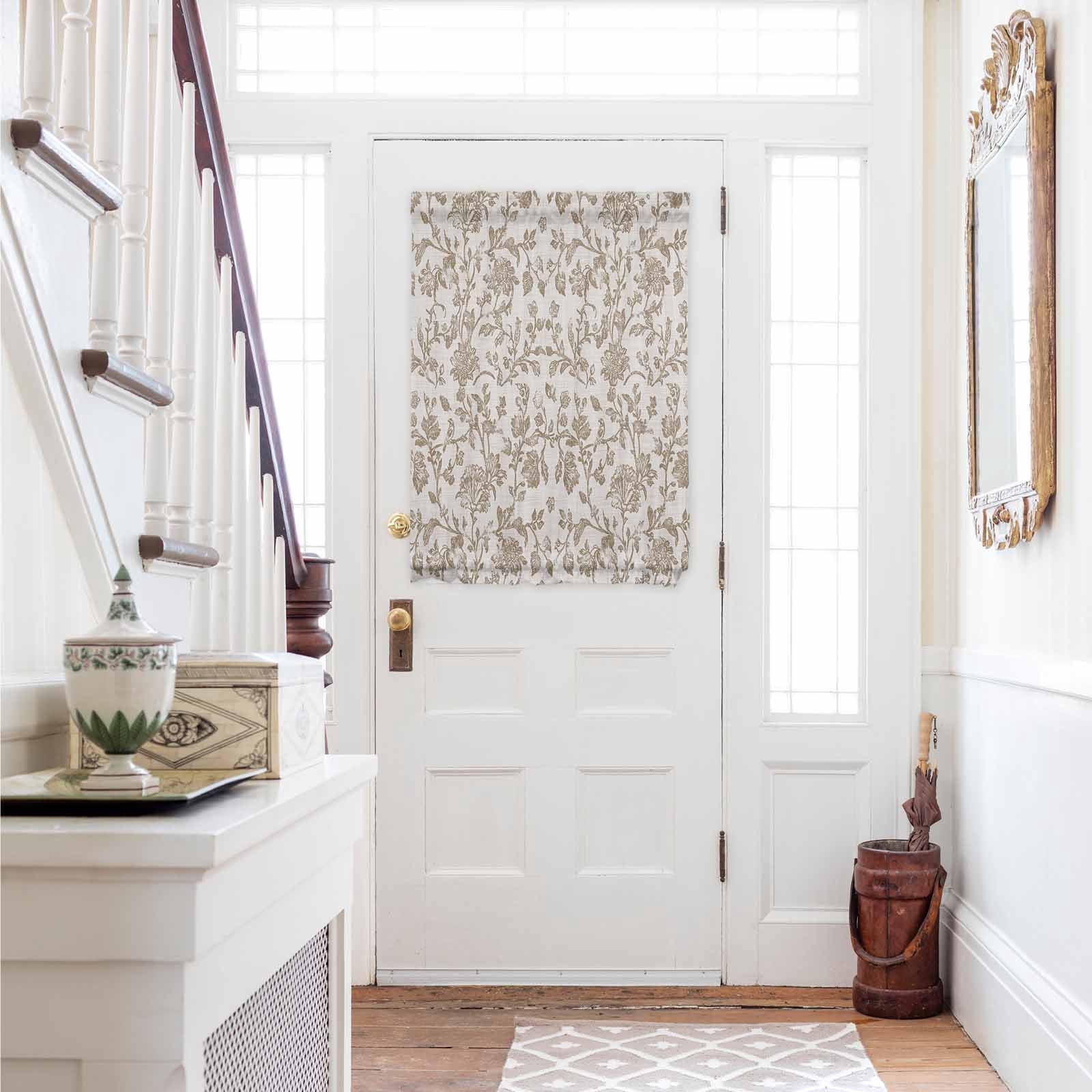 Farmhouse Khaki Door Curtains for Door Window, French Sidelight Front ...