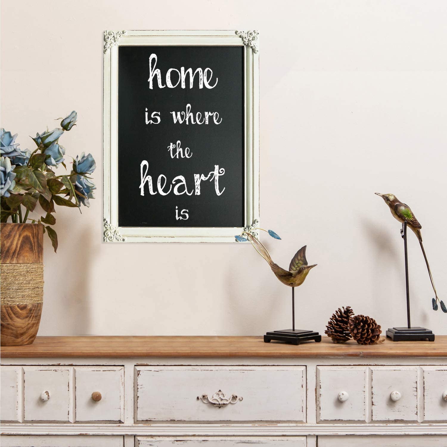 Farmhouse Kitchen Chalkboard Wall Sign Decorative Framed Menu Chalk ...