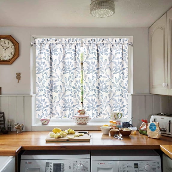 Farmhouse Kitchen Curtains 39 Inch Length Country Window Curtain Over ...