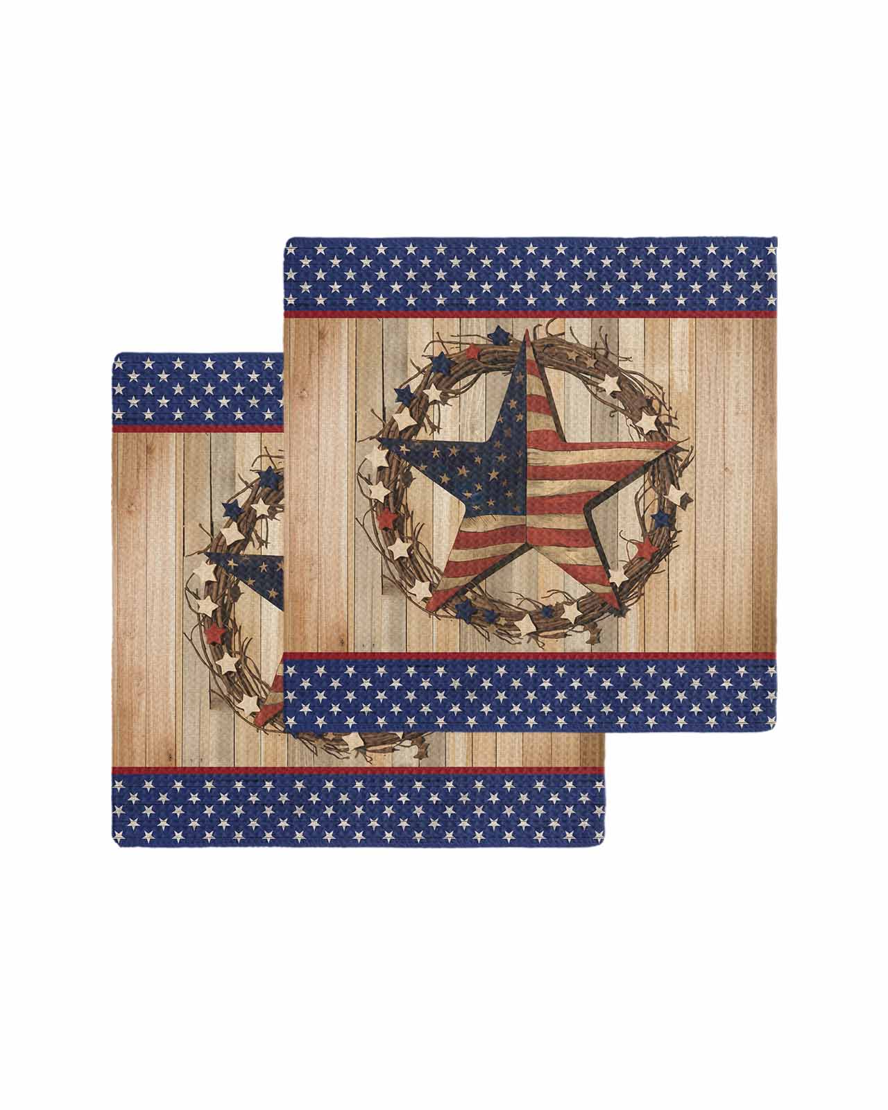 Farmhouse Kitchen Dish Towels for Drying Dishes Set of 2, Country ...