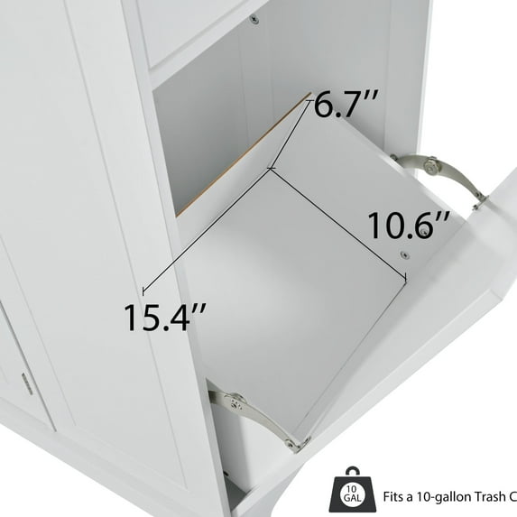 Farmhouse Kitchen Island, 3-Layer Open Shelves, Internal Rack & Power ...